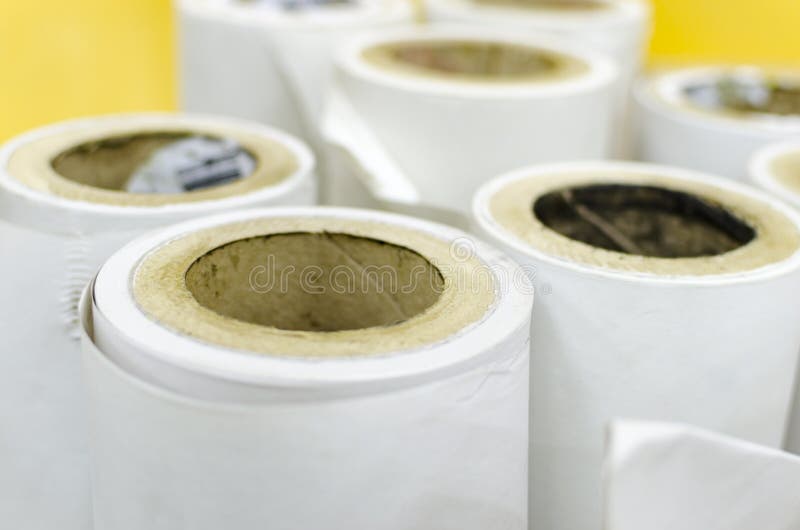 Rolled Paper in Printing Factory Stock Photo - Image of press, house ...