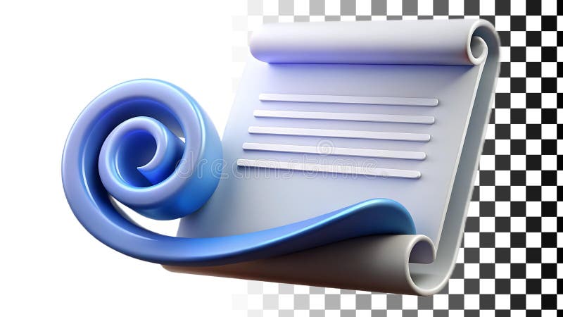 Rolled Paper Scroll, Document and Message, Vintage and Classic Style ...