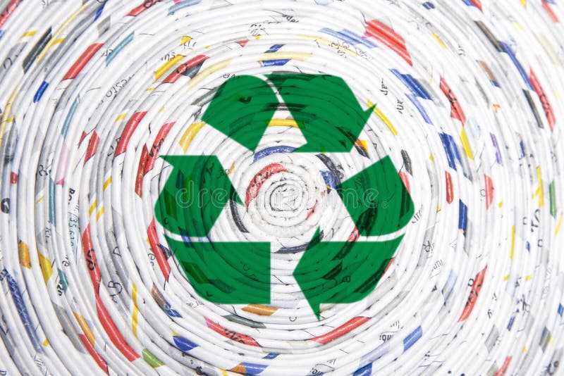 Rolled Paper Spiral, Recycling Concept Stock Illustration ...