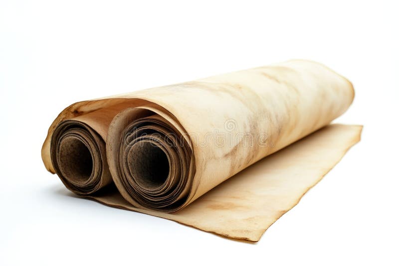 Rolled Paper on Table stock photo. Image of generated - 375824470