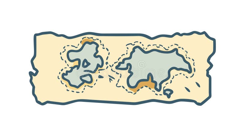 Rolled Parchment Map Scroll, Ancient Discovery and Adventure, Vector ...