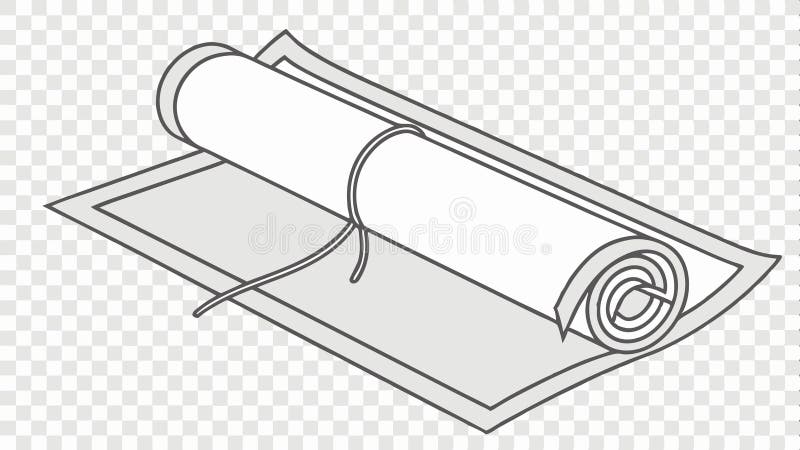Rolled Parchment Scroll, Ancient Document History Vector Design ...