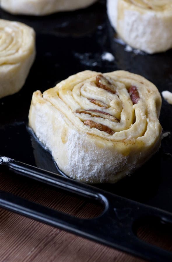 Rolled Pastry with Pecans stock photo. Image of piece - 22439732