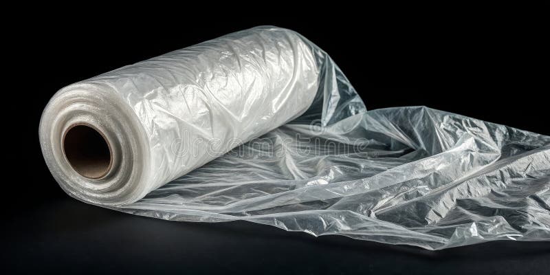 Rolled Plastic Film Transparent Sheet, Packaging Material, Close-up ...