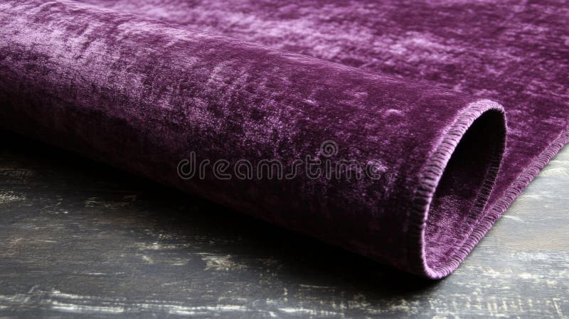 Rolled Purple Velvet Carpet Soft Texture Detail Stock Illustration ...