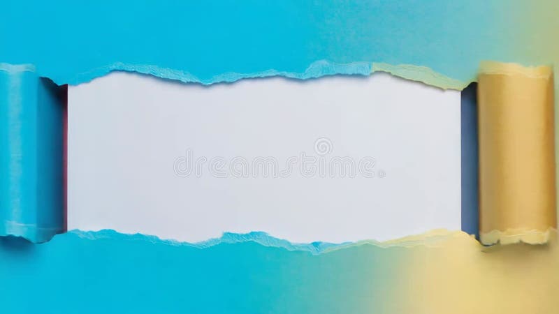 Rolled Ripped Paper Creating Copy Space on Gradient Background Stock ...