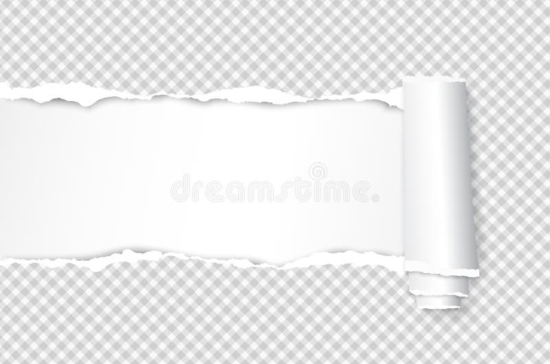 Ripped Squared Paper Strips for Text or Message. Torn Note Paper Stock ...