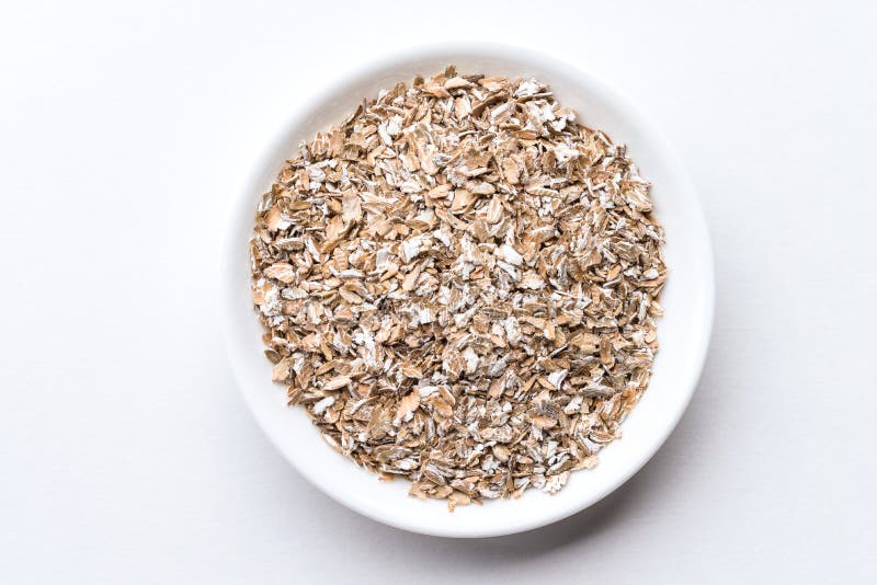 Uncooked Rolled Rye Berries in a Bowl Stock Image - Image of grain ...