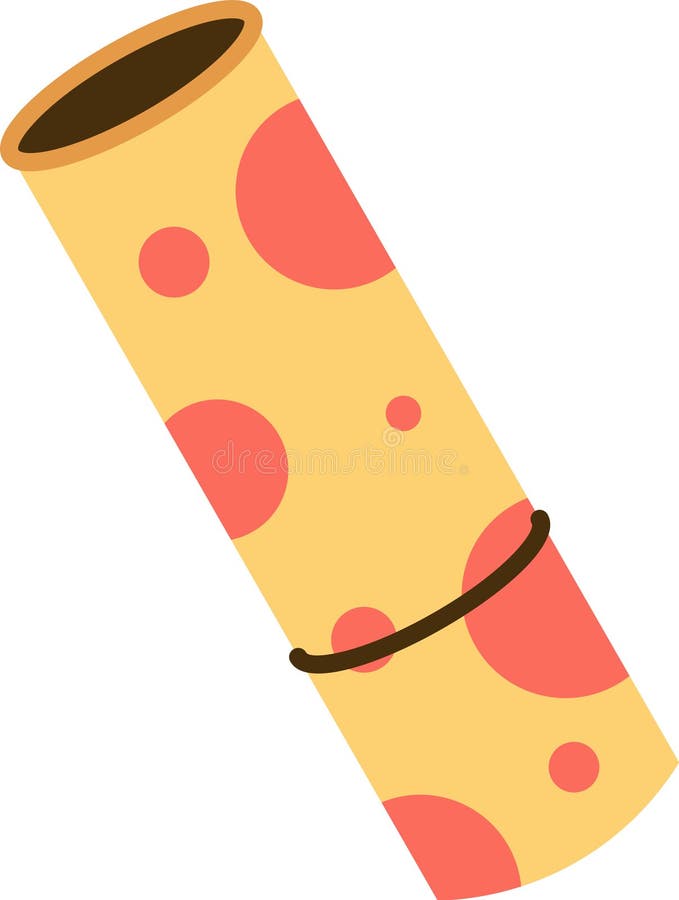 Rolled Scroll with Polka Dots Stock Illustration - Illustration of flat ...