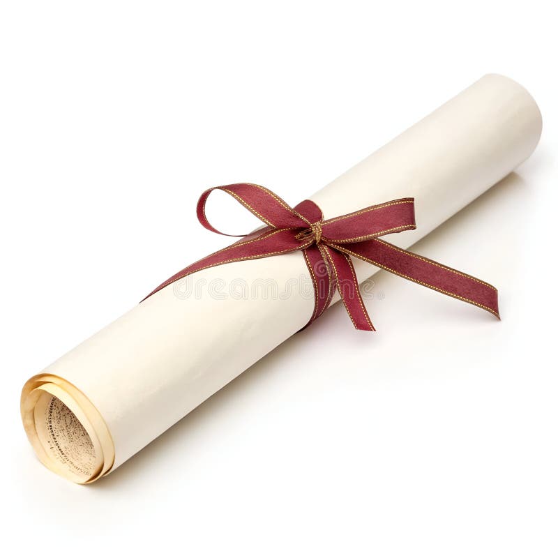 Rolled Scroll with Ribbon â€ Classic Gift or Certificate Presentation ...