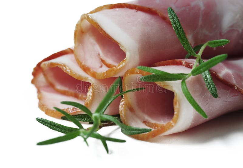 Sliced ham stock photo. Image of close, delicatessen - 18992970