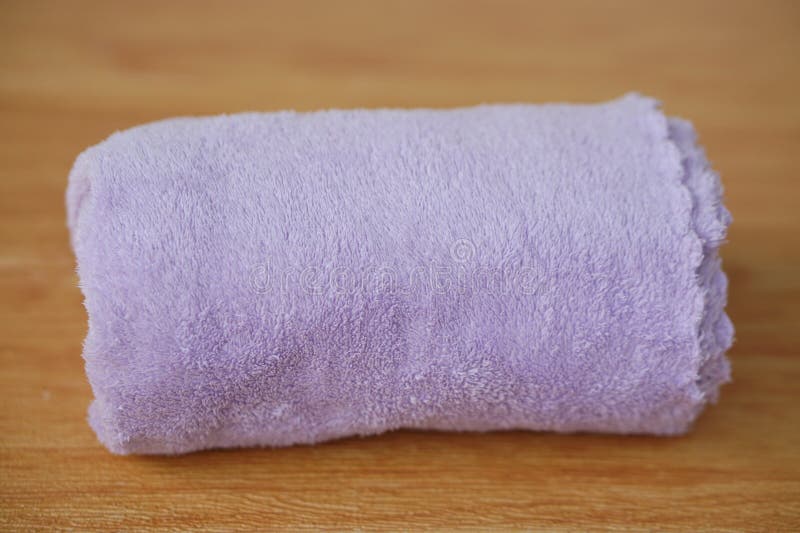 Rolled Soft Towel Isolated on White Background. Stock Image - Image of ...