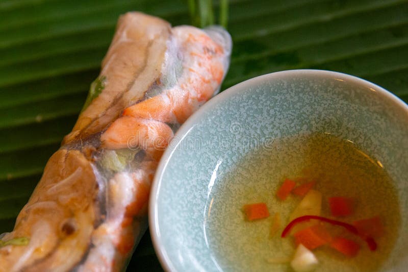 Rolled Spring Roll stock photo. Image of shrimp, appetizer - 282357282
