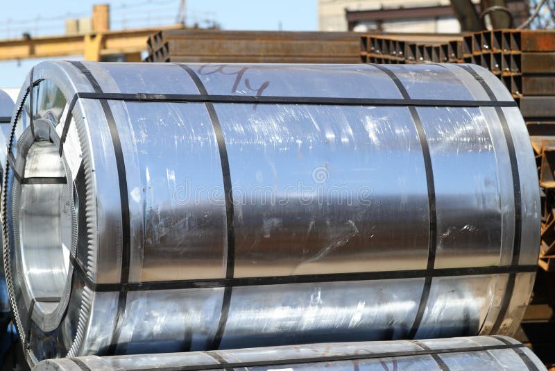 Rolled steel stock image. Image of ring, metallurgy, zincified - 26464177