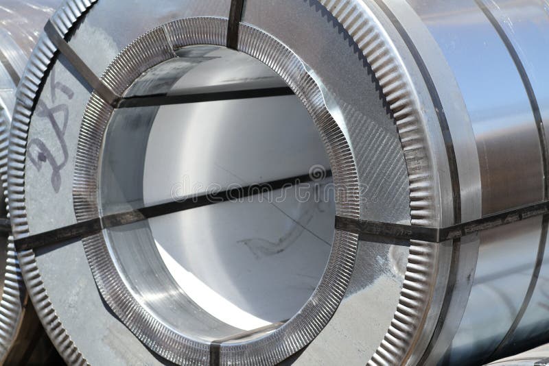 Rolled steel stock photo. Image of steel, zinked, rolled - 26464194
