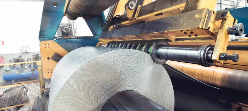 Rolled Steel. Stack of Rolls, Cold Rolled Steel Coils in Action Stock ...