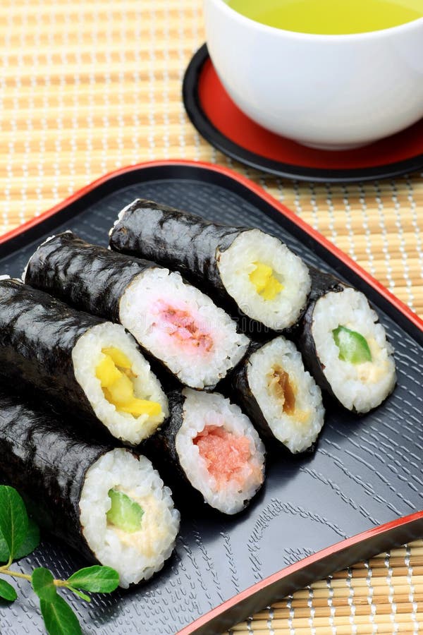 Rolled sushi stock image. Image of seaweed, dried, rolled - 22286063