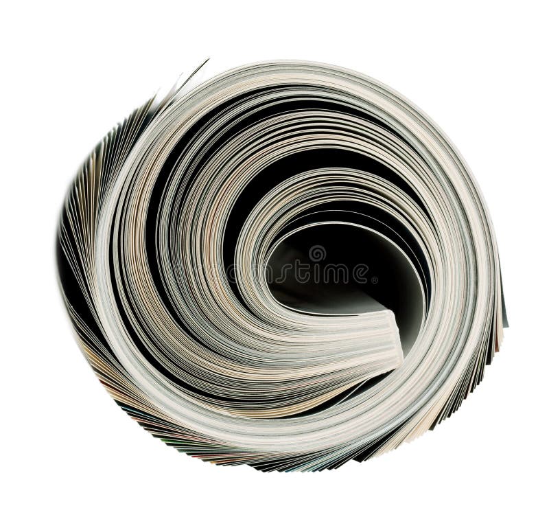 Rolled Magazine in the Hand Stock Image - Image of postboy, convolution ...