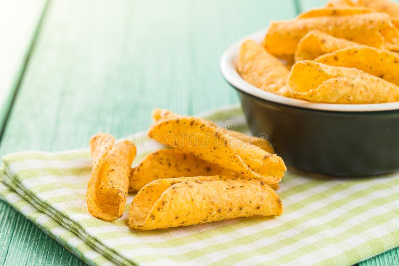 Rolled tortilla chips stock image. Image of potato, mexico - 148460191