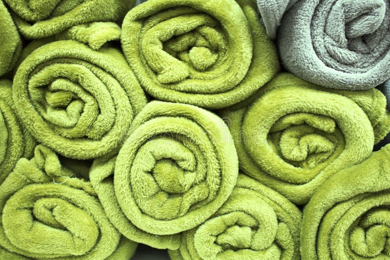 Rolled towels stock photo. Image of cloth, stack, folded - 102860012