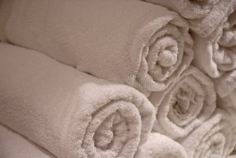 Rolled towels in a stack stock photo. Image of bath, stack - 4998254