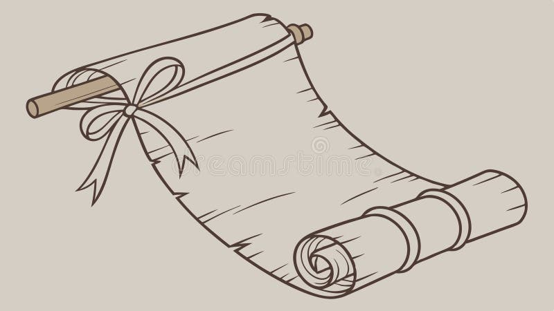 Rolled Up Blank Scroll, Symbolizing Ancient Wisdom and Important ...