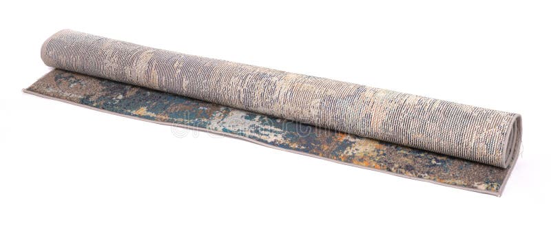 Rolled Up Carpet on a White Background Stock Image - Image of room ...