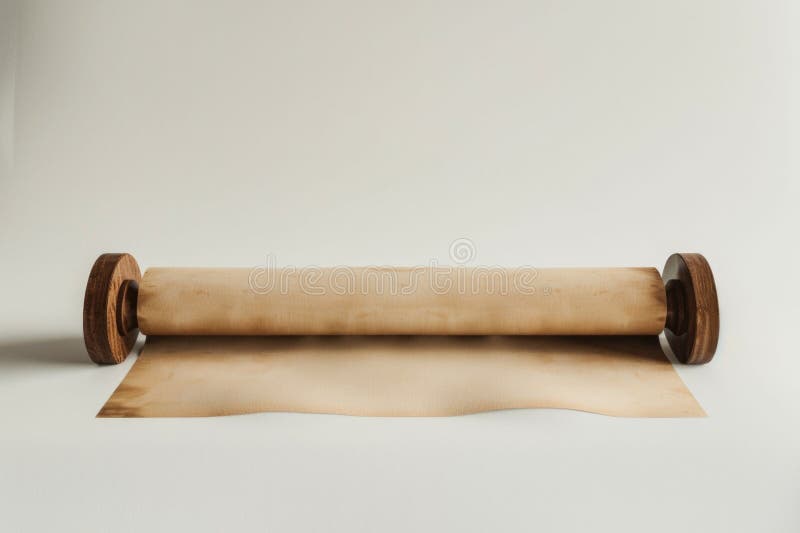 A Rolled-up Document or Manuscript Sitting on a Table, Often Used for ...