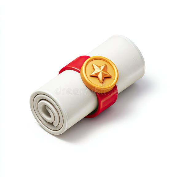 AI-Generated Award Scroll stock illustration. Illustration of scroll ...