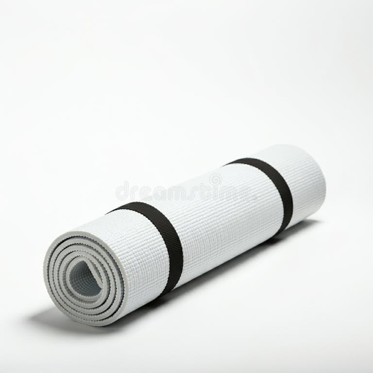A Rolled-up Exercise Mat is Shown, Characterized by Its Textured ...