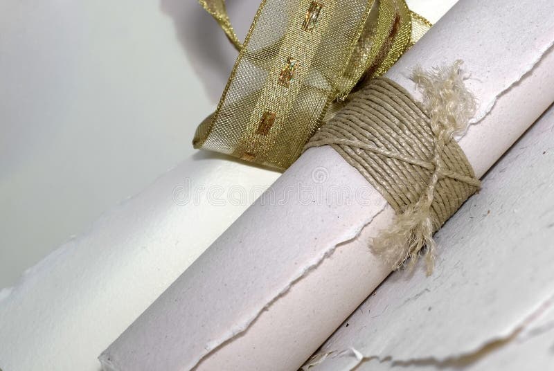 Rolled up letters stock photo. Image of certificate, ribbon - 6072946