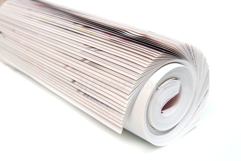 Rolled up magazine stock image. Image of paper, concept - 29351563