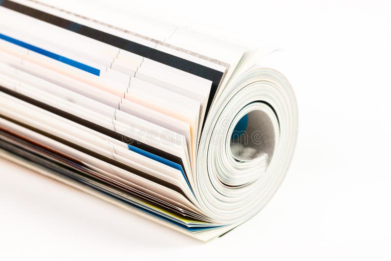 Rolled up magazine stock image. Image of reporter, newspaper - 35629897