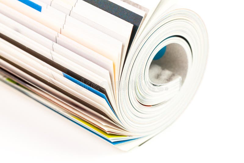 Rolled up magazine stock image. Image of news, journalism - 50216115