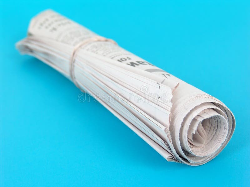 Rolled up newspaper stock photo. Image of news, paper - 3798256