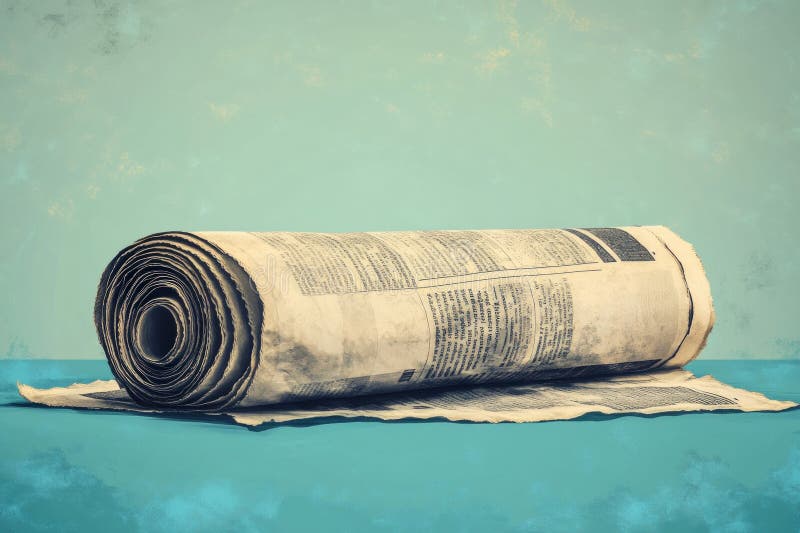 A Rolled-up Newspaper Icon, Modern and Functional, Design Theme Stock ...