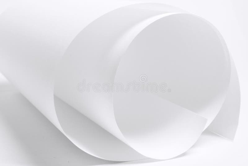 Rolled Up Paper stock photo. Image of closeup, curl, empty - 12807382