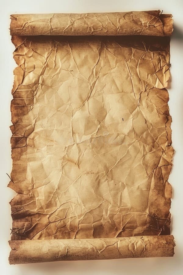 A Rolled Up Piece of Paper Sits on a Table, Awaiting Its Purpose Stock ...