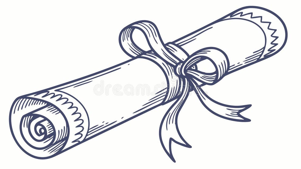 Rolled Up Scroll Document with a Seal, Vector Design Generative AI ...