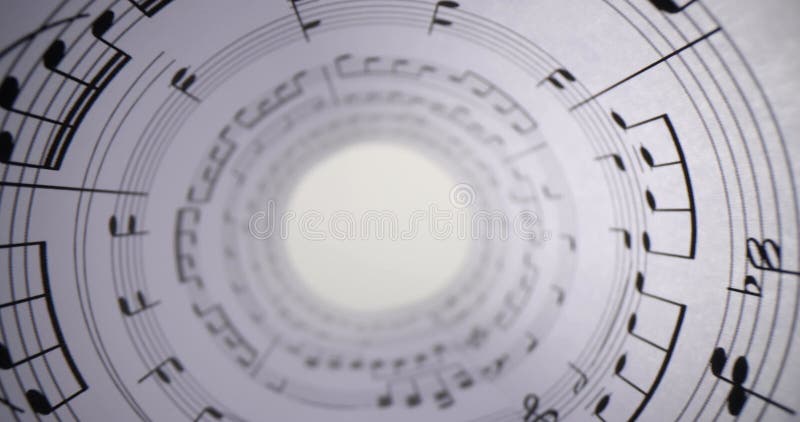 Rolled Sheet of Paper with Musical Notes for Playing Symphony Stock ...