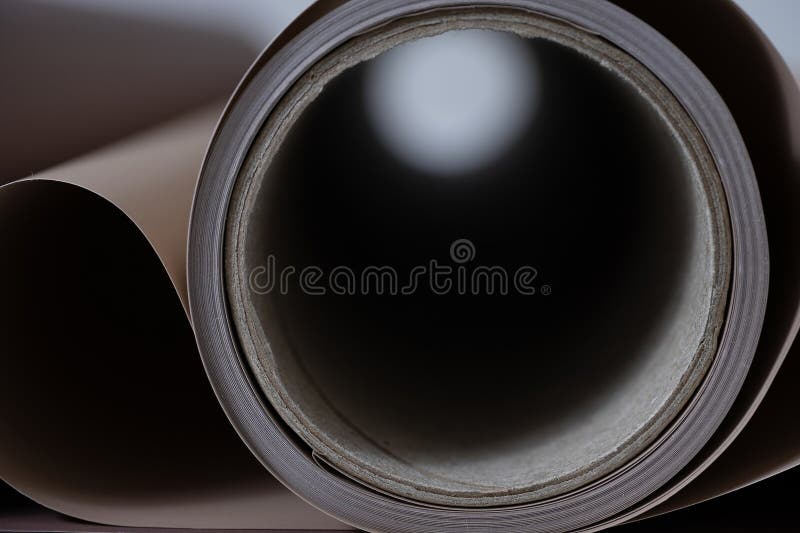 A Rolled-up Sheet of Thick Paper, Viewed from the Side, Showing the ...