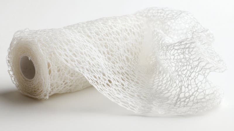 A Rolled Up White Plastic Mesh or Netting is Shown in Close Proximity ...