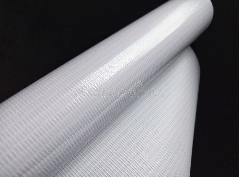 Rolled White Flexion Fabric Stock Image - Image of banner, glossy ...