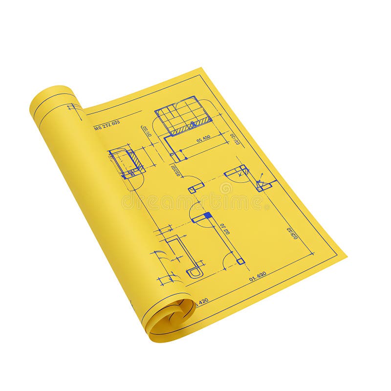 Rolled Blueprint Architecture Design