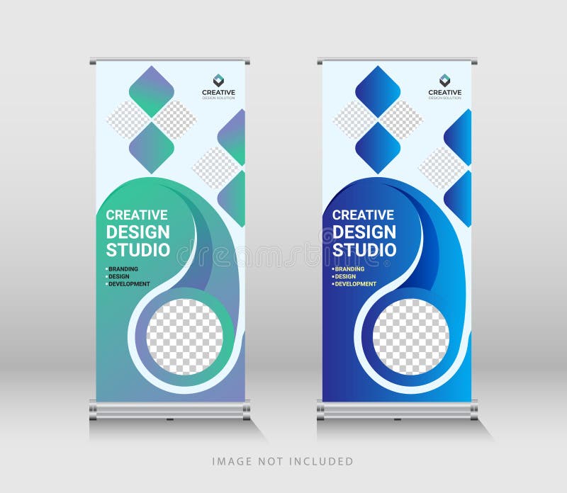 Rollup Banner Template Vector Stock Vector - Illustration of multimedia ...