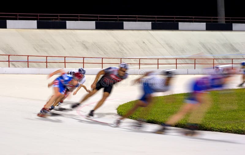 Roller Blade Racing stock image. Image of speed, quick - 1431549