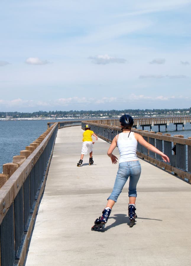 Roller Blade Racing stock image. Image of speed, quick - 1431549