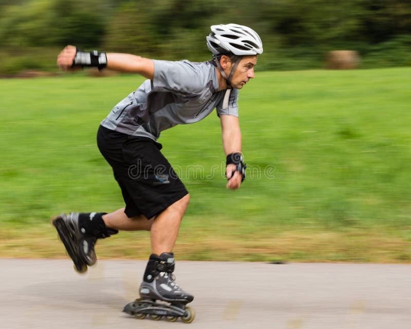 Roller blading stock image. Image of speedskates, health - 26294965