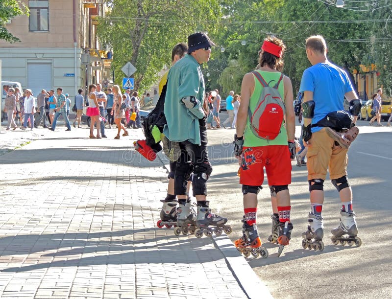 Roller blading editorial photo. Image of equipment, blue - 58445041