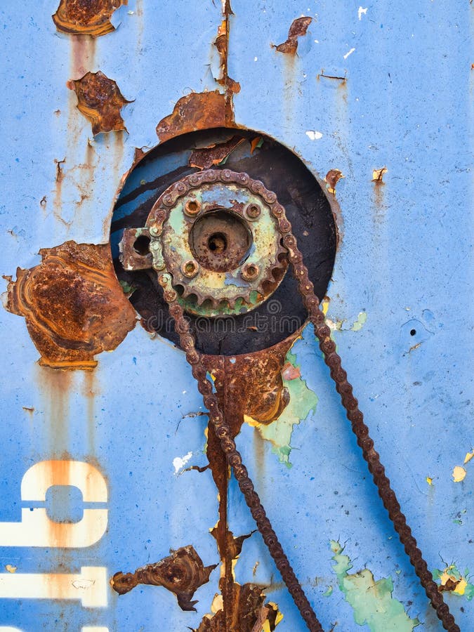 Roller Chain Driven Machine Stock Photo - Image of machinery, upclose ...